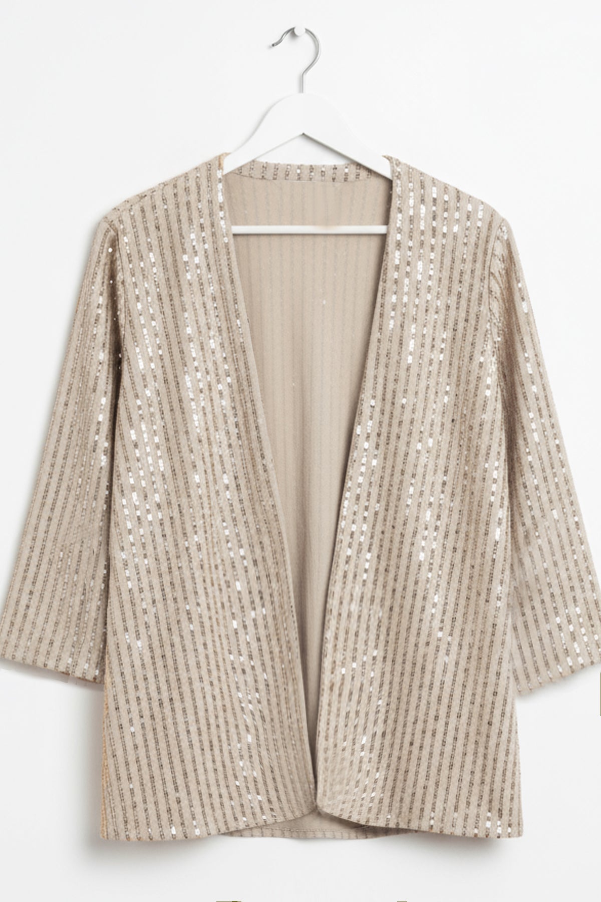 Beige Sequin Shrug – Peach Republic